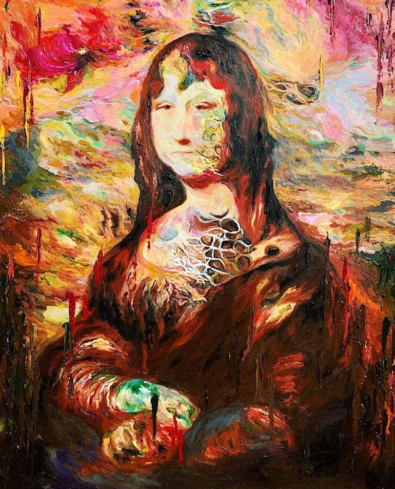 Mona Lizard Painting by Meg Hadley | Saatchi Art