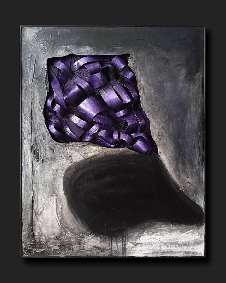 Purple Revolution Painting by Ozgur Aktas | Saatchi Art