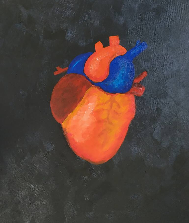 Heavy heart Painting by Anastasia Romanova | Saatchi Art