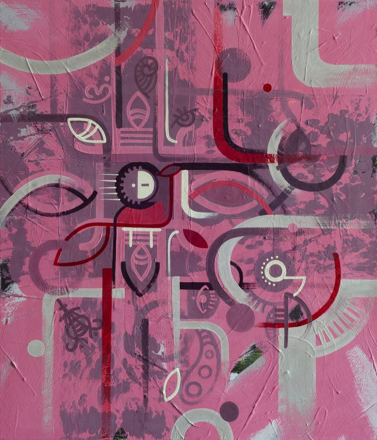 Abstract symbolic composition Painting by Mariana Pro | Saatchi Art