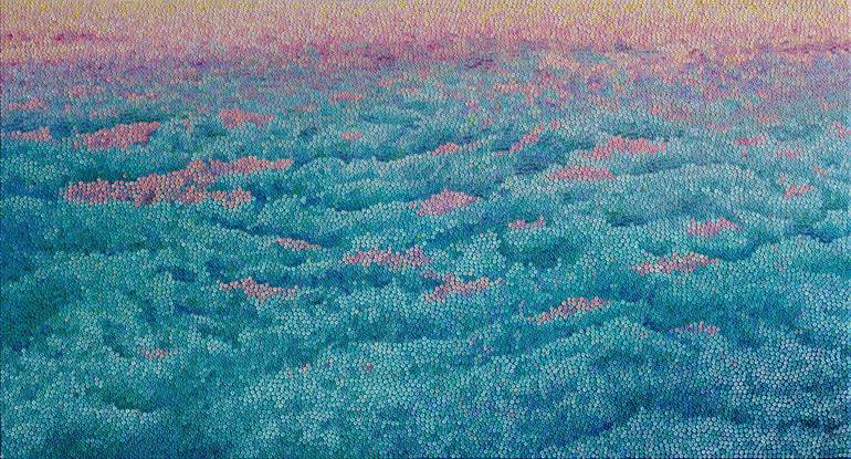 Blue clouds Painting by Mariana Pro | Saatchi Art