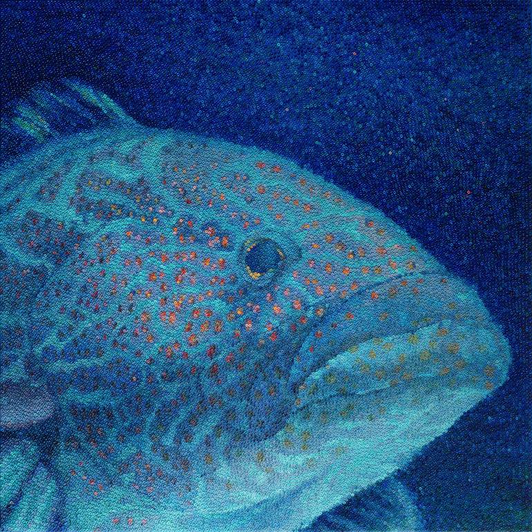 Black grouper Painting by Mariana Pro | Saatchi Art