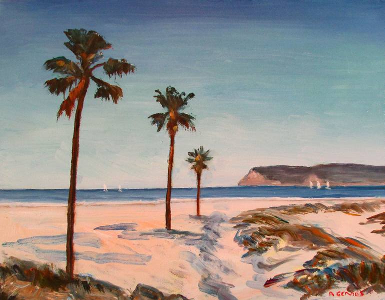 Coronado Path to Beach Painting by Robert Gerdes | Saatchi Art