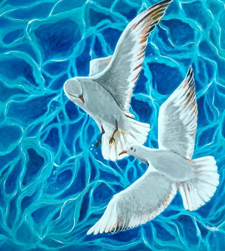 Together we fly high Painting by Sreeja S Nair | Saatchi Art
