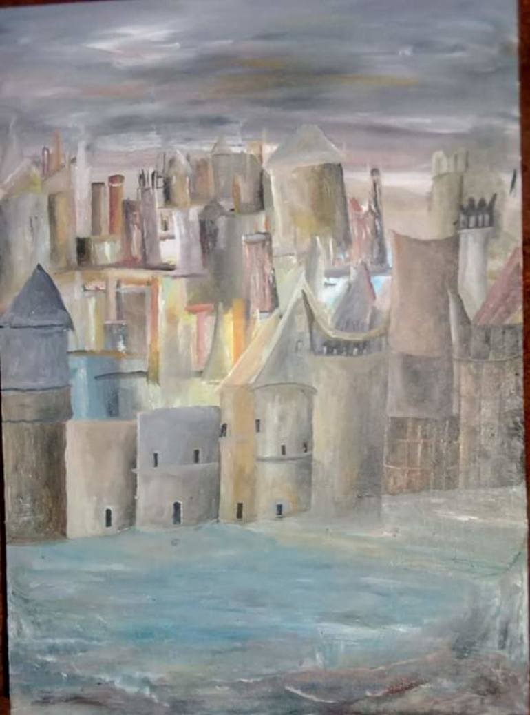 A CASTLE IN THE OCEAN Painting by Peter Mburu | Saatchi Art