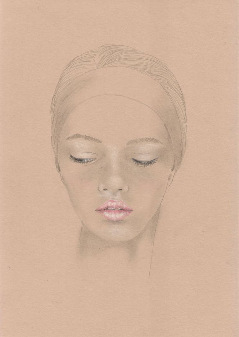 Tiny girl Drawing by Layla Oz Art Studio | Saatchi Art