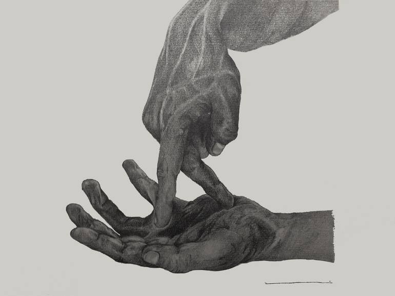 Dancing hands Drawing by Roberto Gallegos | Saatchi Art