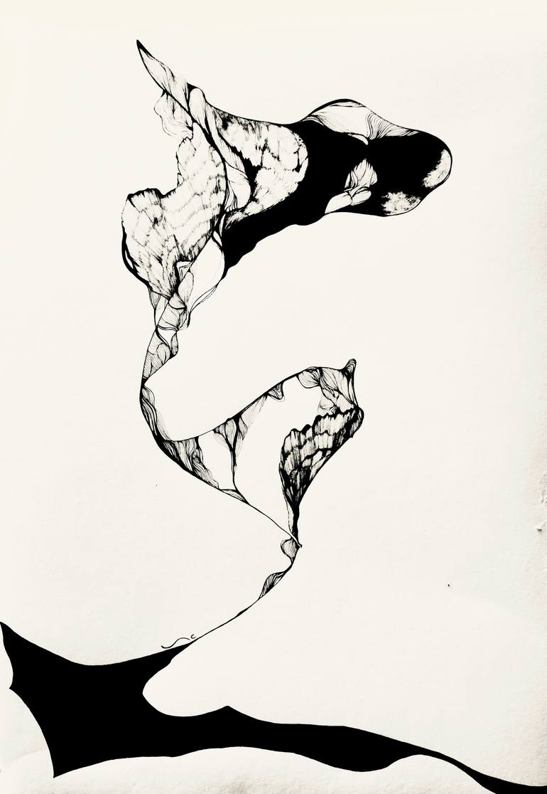 Returned Raindrops Drawing by Sara de Clercq | Saatchi Art