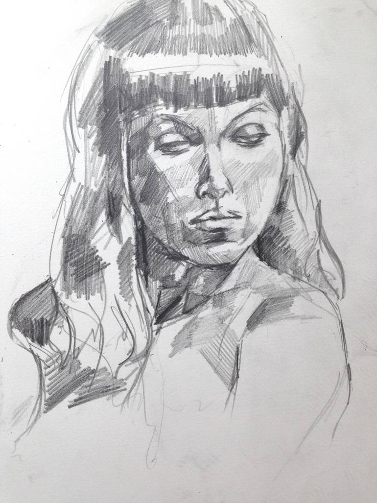 Natalia Drawing by Giles Atkinson | Saatchi Art