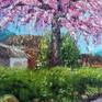 Japanese Cherry Blossom Trees | River with Bridge Road Scenery ...