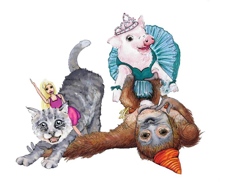 Girls Gone Wild Painting by Julia Green | Saatchi Art
