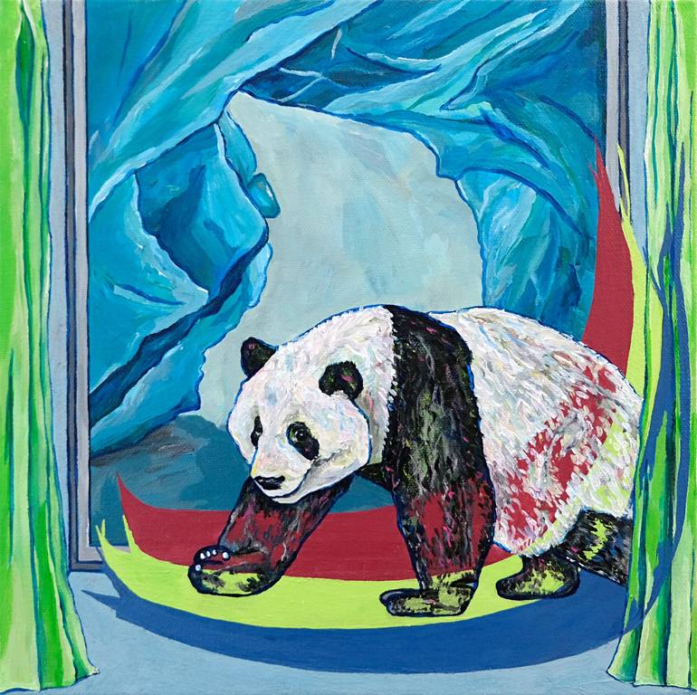 Window_2.0_Panda Painting by Ana Kim | Saatchi Art