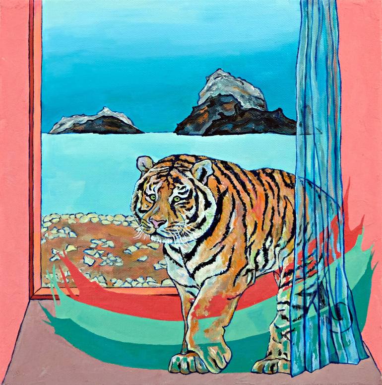 Window_2.8_Tiger Painting by Ana Kim | Saatchi Art