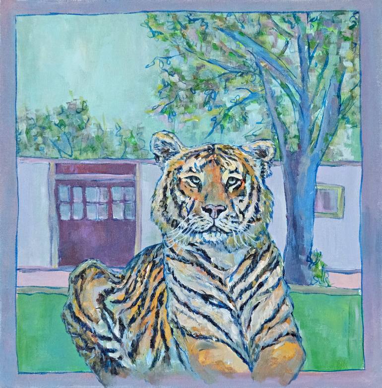 A Tiger in the Neighborhood Painting by Ana Kim | Saatchi Art