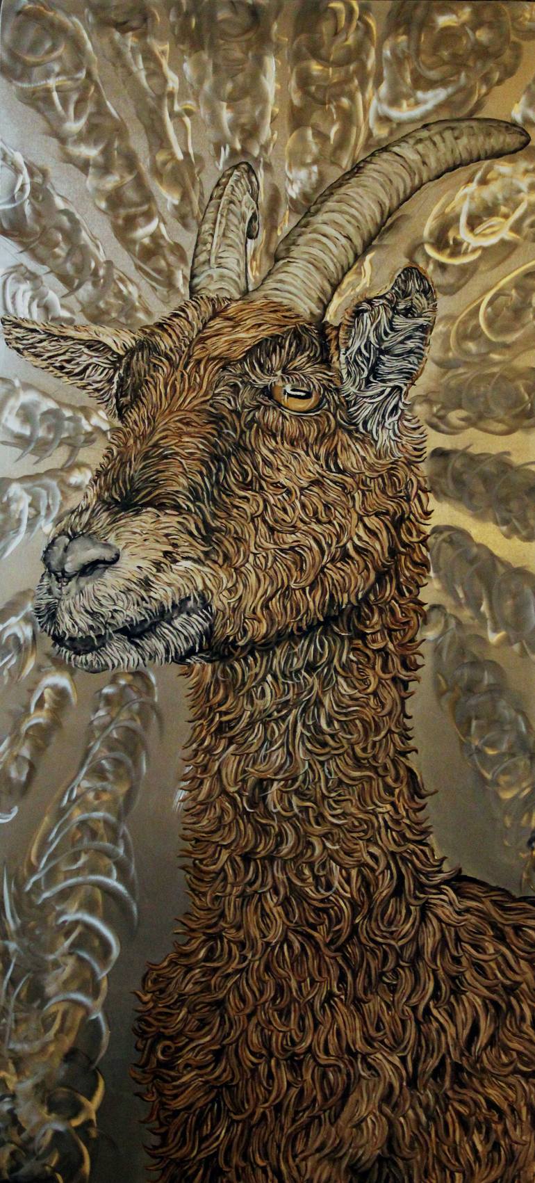 Goat Painting by James Russell May | Saatchi Art