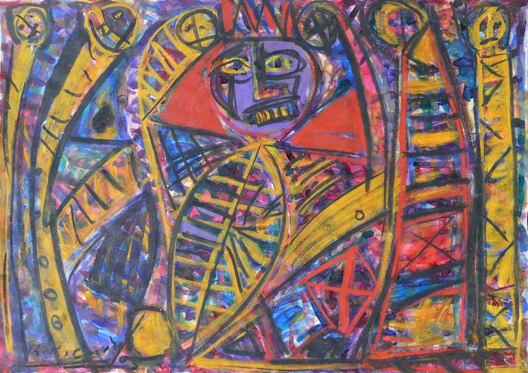 The King with his entourage Painting by Karl-Karol Chrobok | Saatchi Art