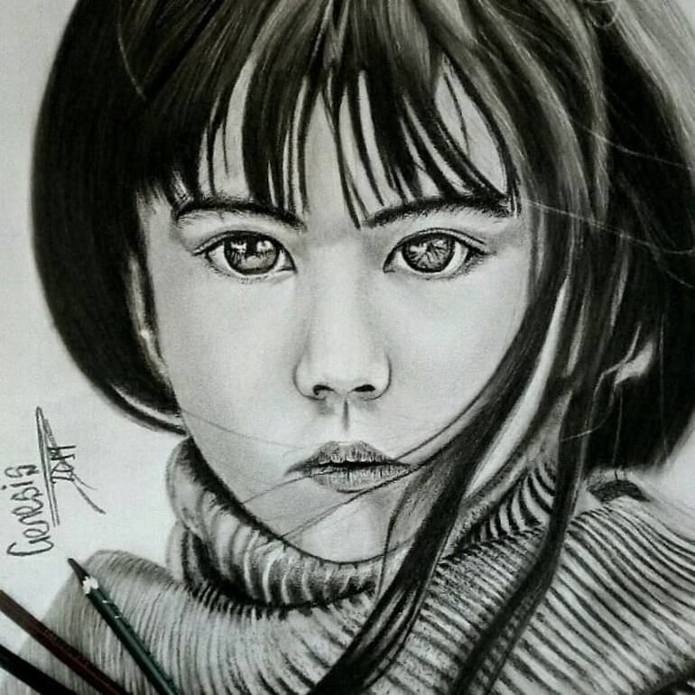 Lonely orphan Drawing by Florence Emmanuel | Saatchi Art