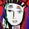 Grace Absi – Acrylic on paper – Lady Liberty Painting by Grace Absi ...