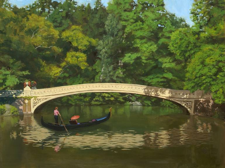 Bow Bridge, Central Park, NYC Painting by Anthony Galati | Saatchi Art