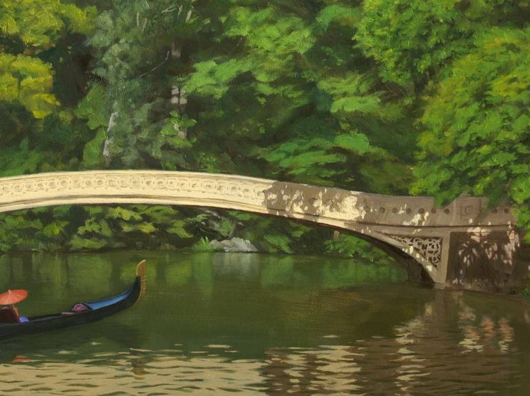 Bow Bridge, Central Park, NYC Painting by Anthony Galati | Saatchi Art