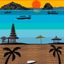 The Indonesian Bali Beach Drawing by Shafiqul Islam | Saatchi Art