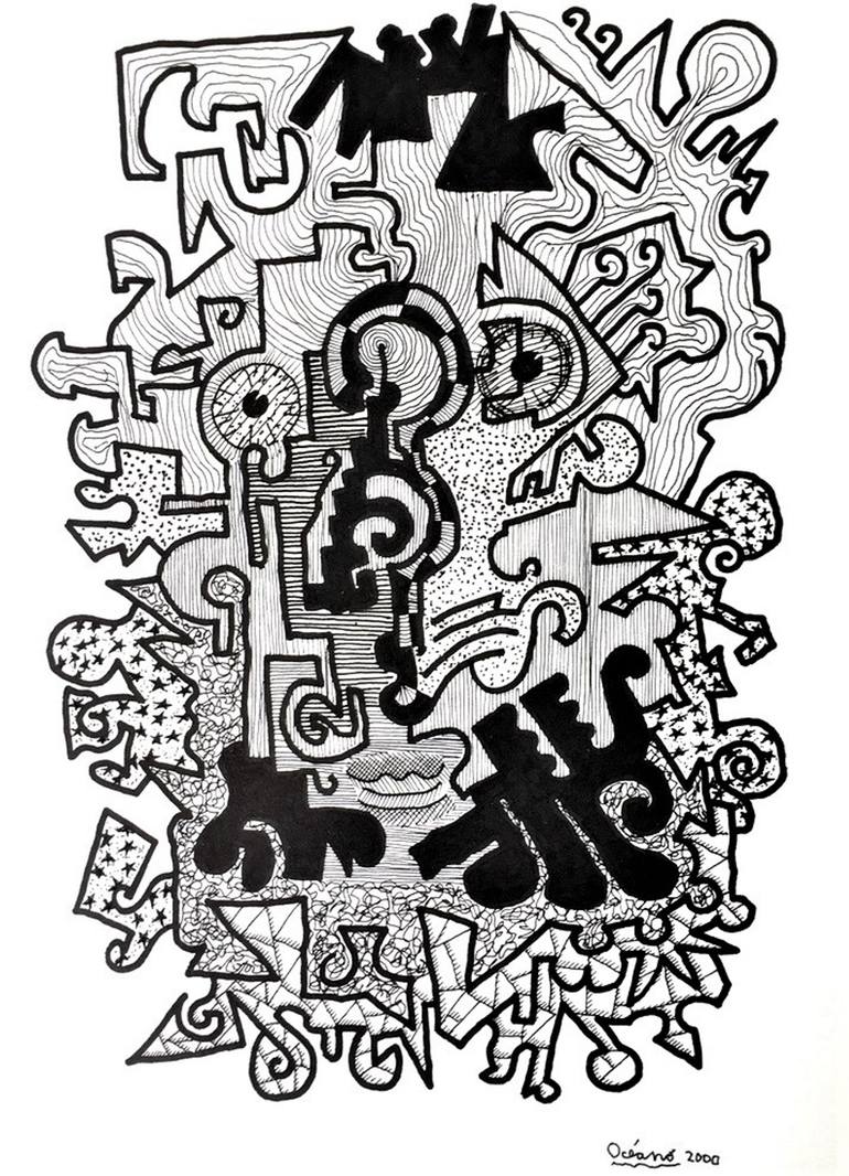 Being thrown into the world. (Martin Heidegger) Drawing by Rodolfo Rios ...