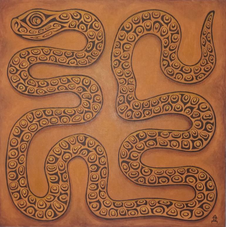 wise snake Painting by Vlad Krivitsky | Saatchi Art