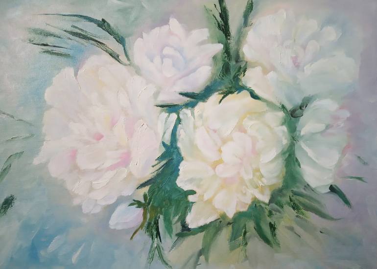 Peonies. Painting by Yuliya Fadeeva | Saatchi Art