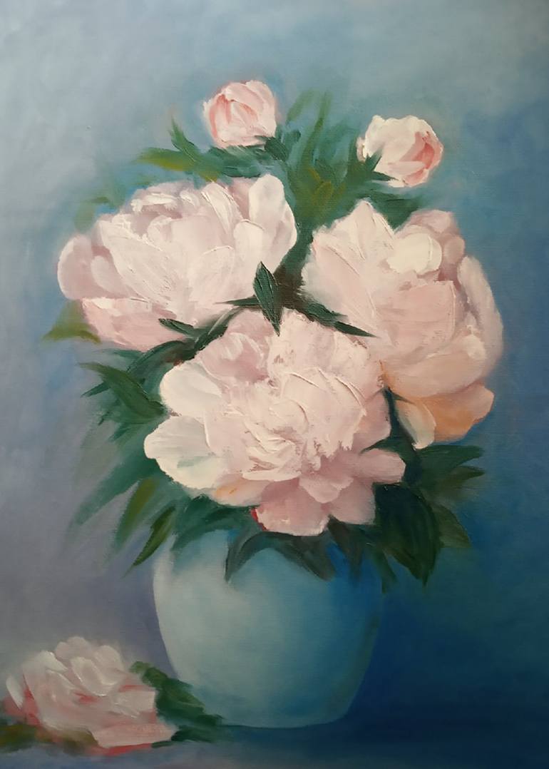 Peonies . Painting by Yuliya Fadeeva | Saatchi Art