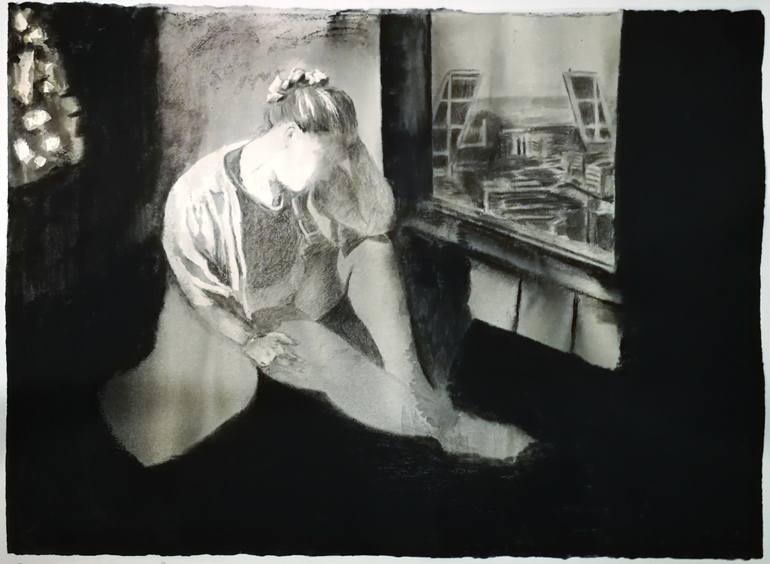 Soledad - Loneliness Drawing by JA Poblete | Saatchi Art