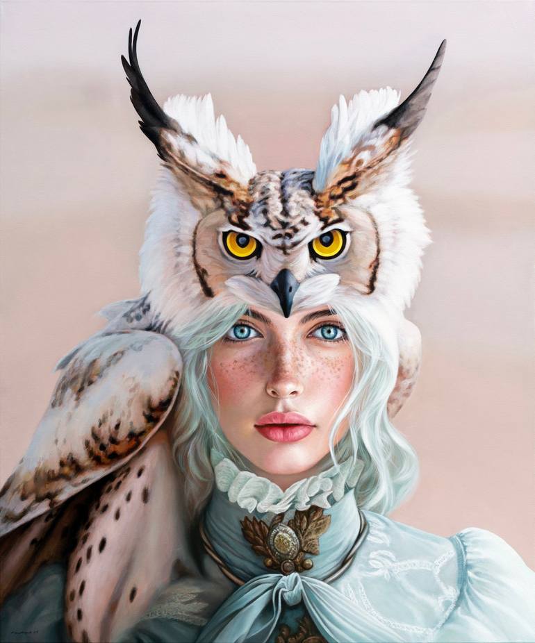 Atenea Painting by Edel Alonso | Saatchi Art