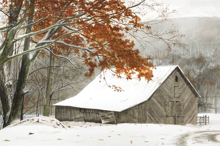 Early Winter Dusting Painting by Jason Drake | Saatchi Art