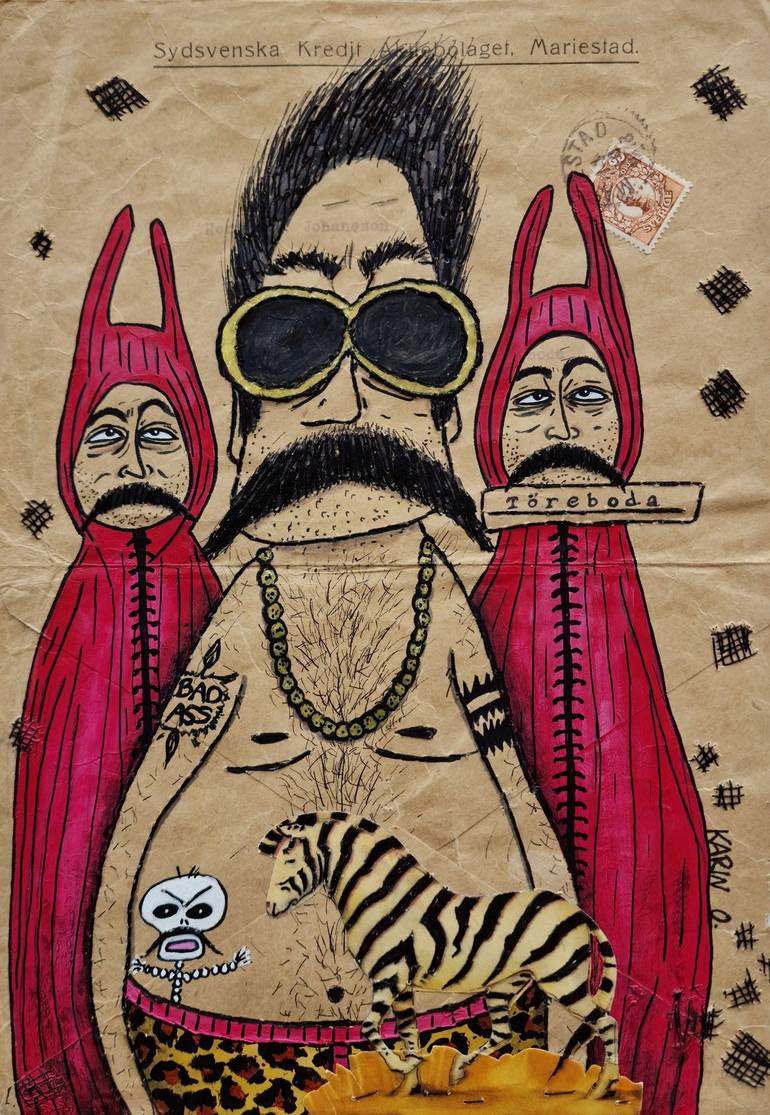 Handsome Harry And His Hunky Bodyguards Painting by Karin O | Saatchi Art