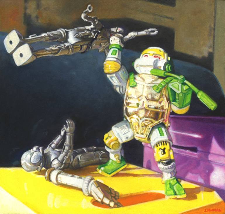 Battle of the Bots! Painting by Allan Innman | Saatchi Art