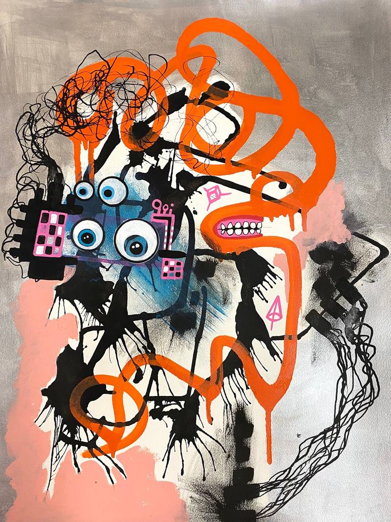 glitch reconstruction error Painting by Romas Banaitis | Saatchi Art