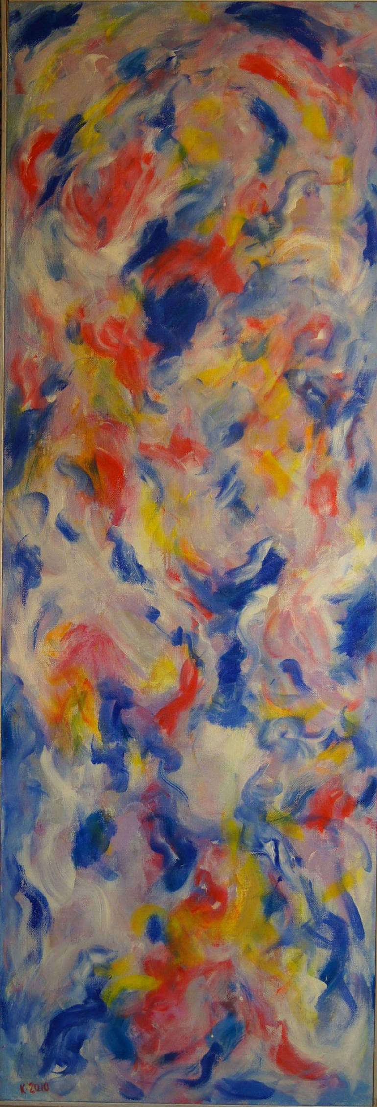 Triptych Panel 'Imagination Game', Panel 'Impression' Painting by ...