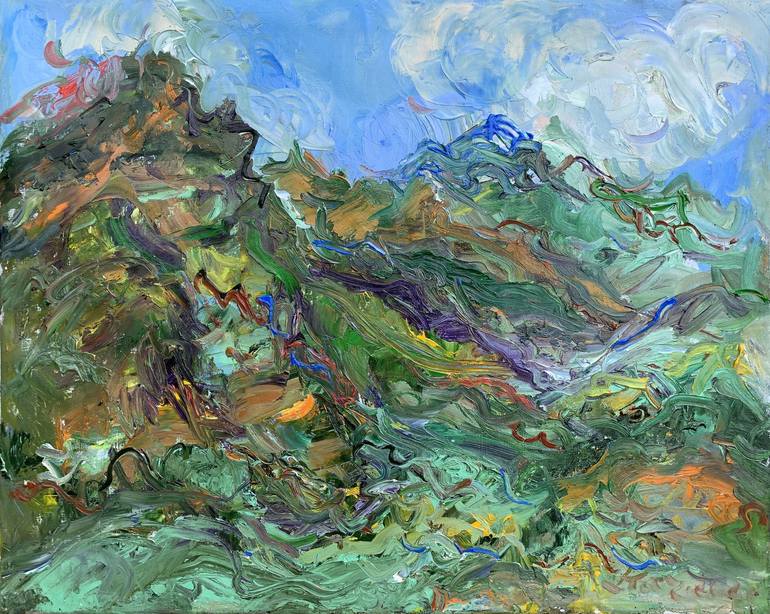 MOUNTAIN LANDSCAPE - landscape art, Caucasus, mountainscape, mountain ...