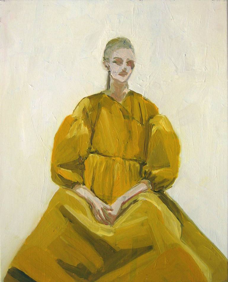Sitter in Yellow Painting by Michelle Reid | Saatchi Art