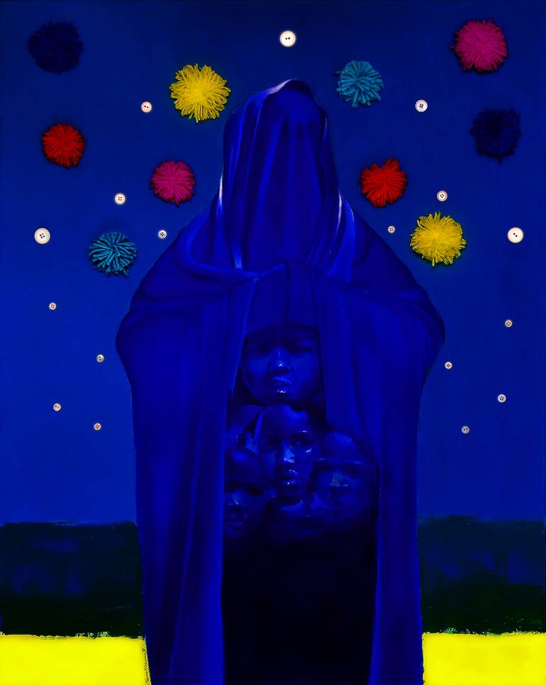 The pom pom women Painting by Nesma Moharam | Saatchi Art