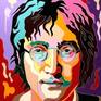 compositional portrait of John Lennon Painting by Yosef Reznikov ...