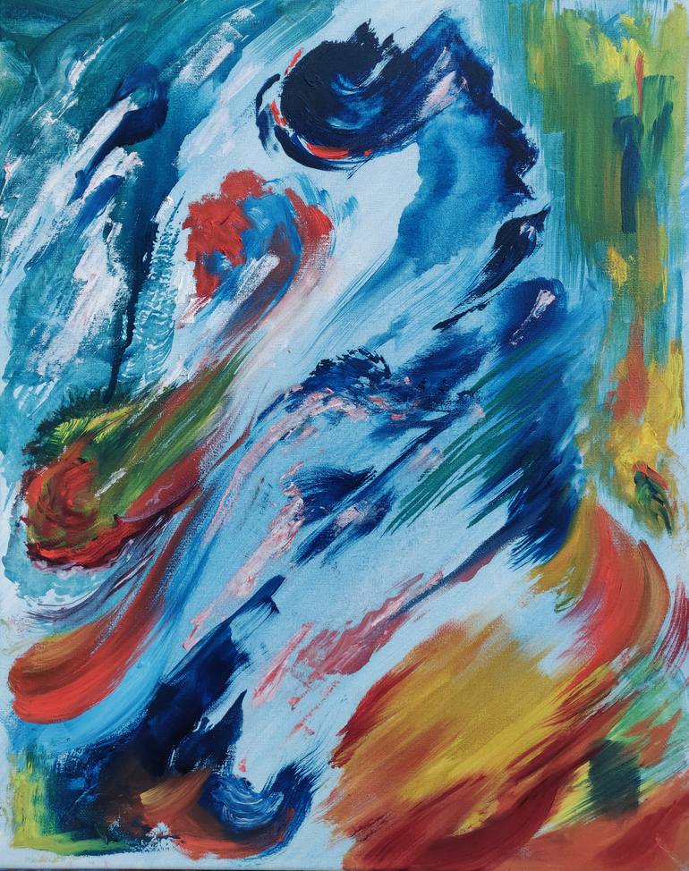 Blue cyclone Painting by Noah Baxter | Saatchi Art