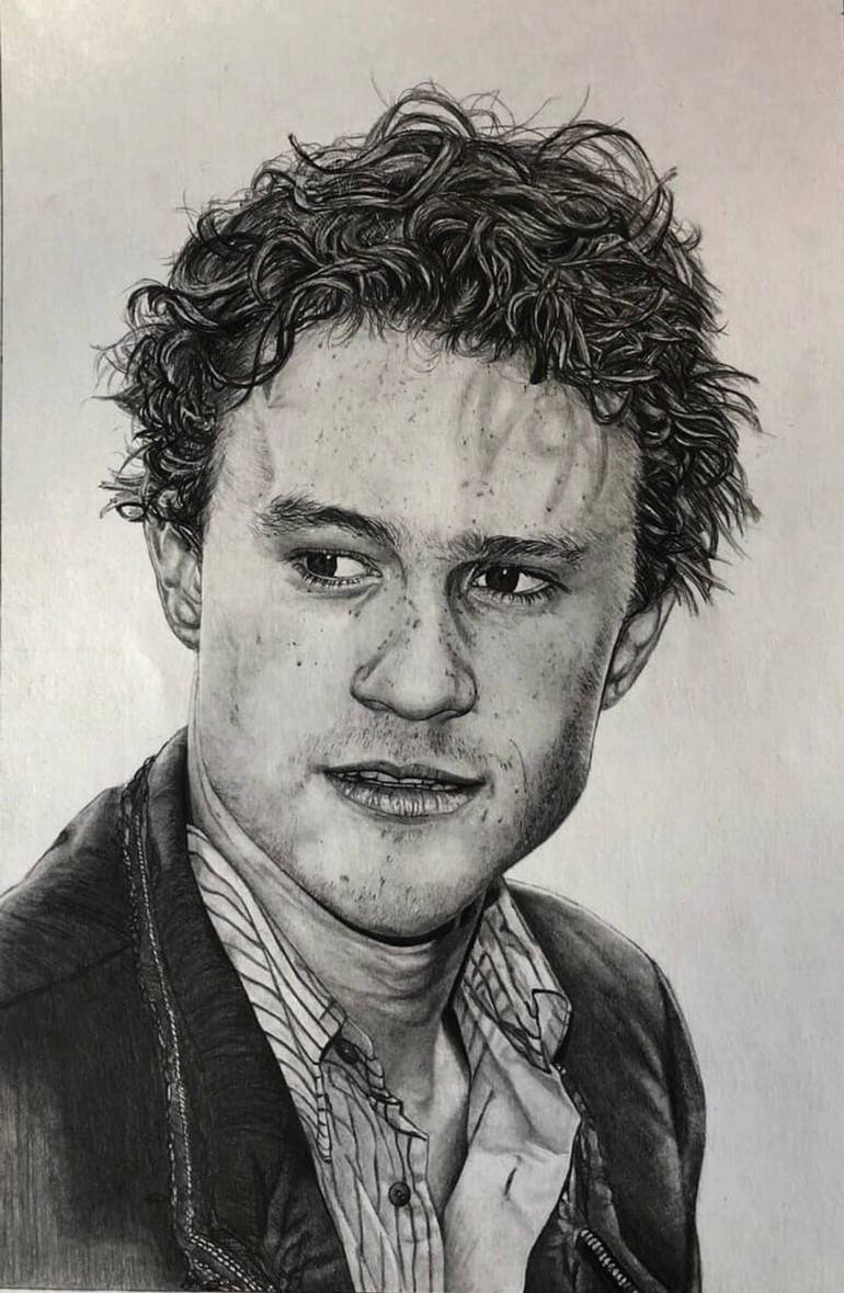 Heath Ledger Drawing by Evgenia Kazantceva | Saatchi Art