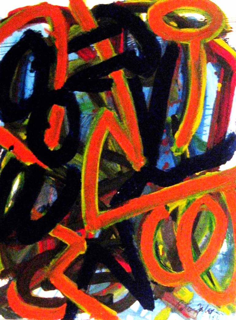 Ancient text Painting by Peter Jalesh | Saatchi Art