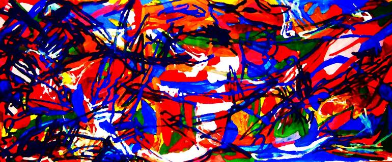 Frozen snakes of razin Painting by Peter Jalesh | Saatchi Art