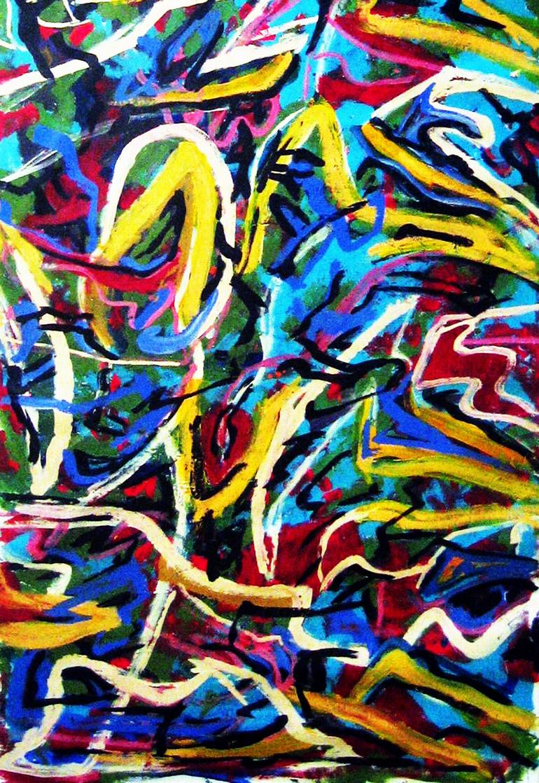 Staggering lights up there Painting by Peter Jalesh | Saatchi Art