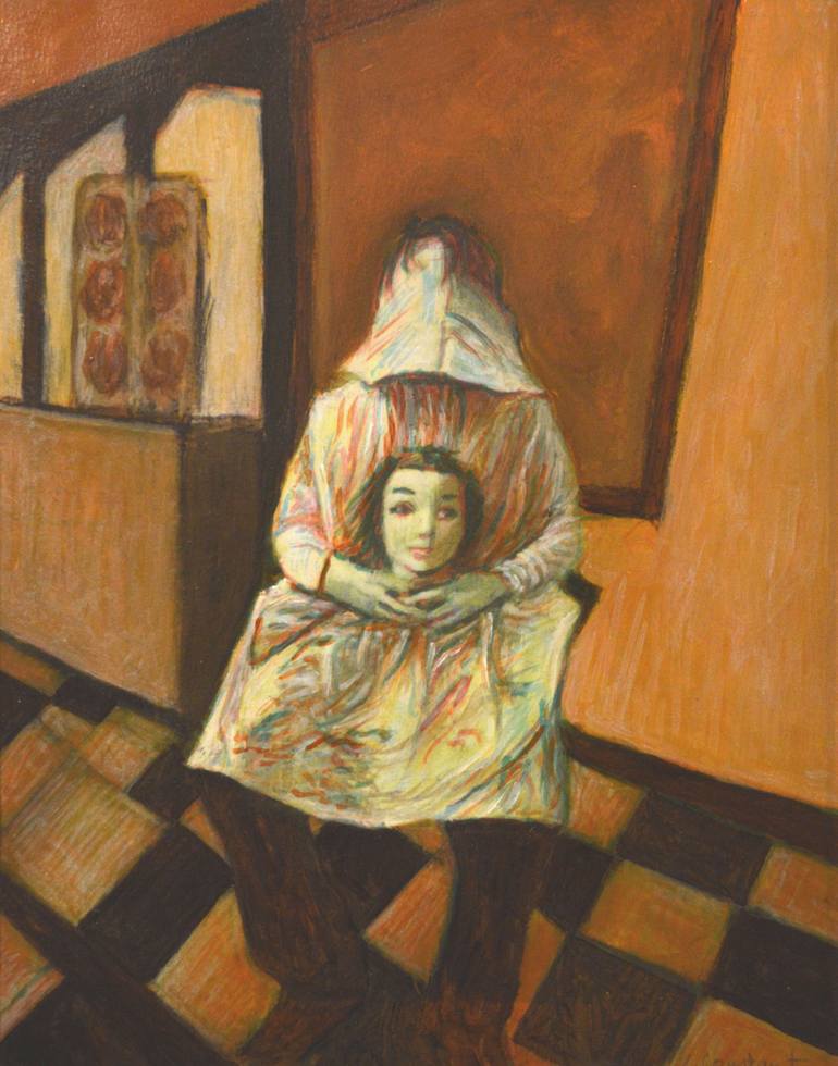 MASK AND BERGAMASK Painting by Herve Constant | Saatchi Art