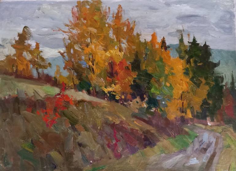 October wind Painting by Alexey Dmitriev | Saatchi Art
