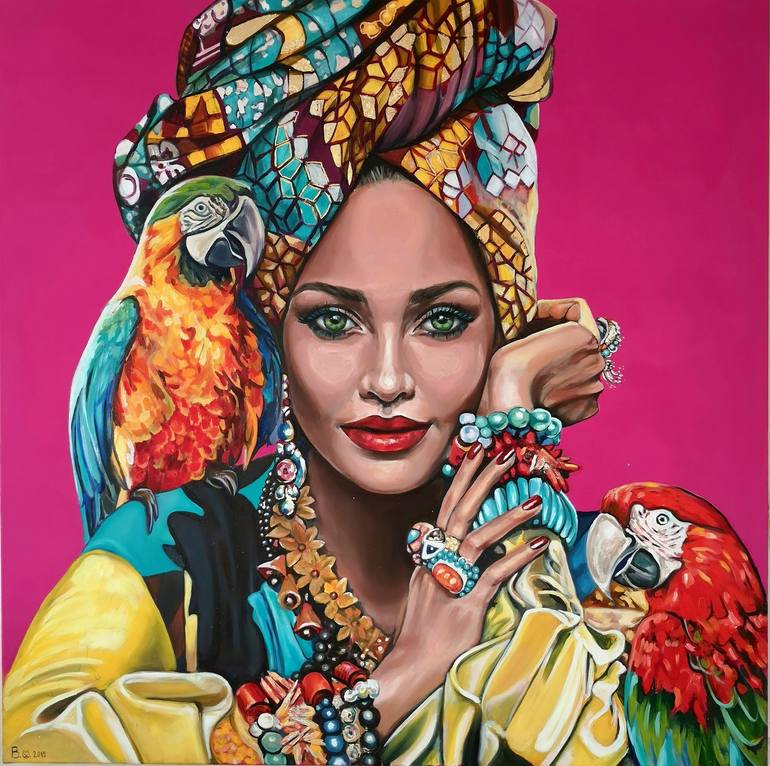 Femininity Painting by Baiba Feoktistova | Saatchi Art