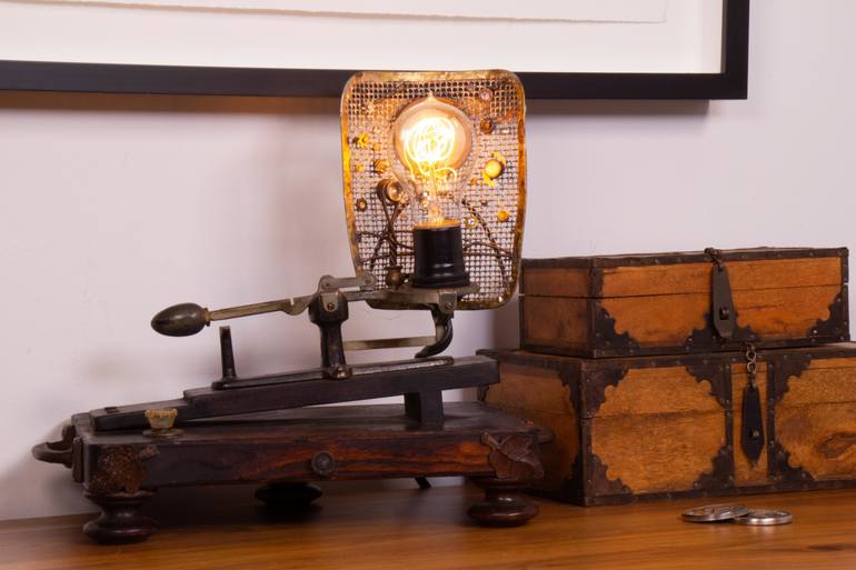 MESH TABLE LIGHT 001 Sculpture by The Light You Find | Saatchi Art