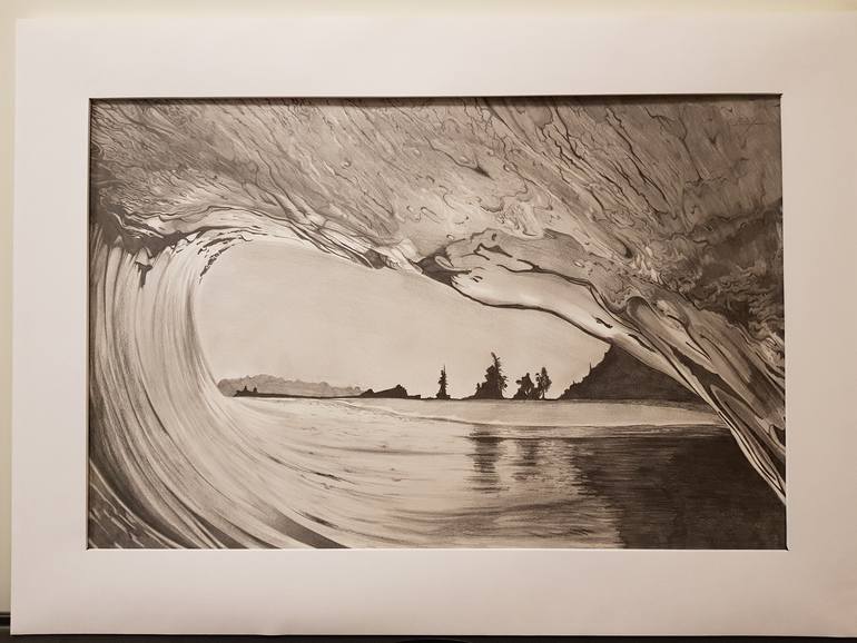 wave Drawing by Roman Serov | Saatchi Art